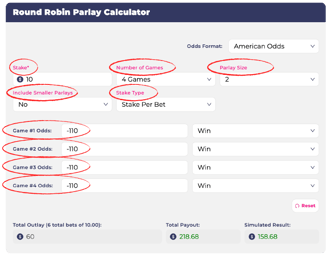 Round Robin Calculator | Simplify Round Robin Parlays | ProfitDuel
